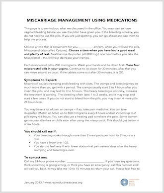 Reproductive Health Access Project | Medication Management of ...